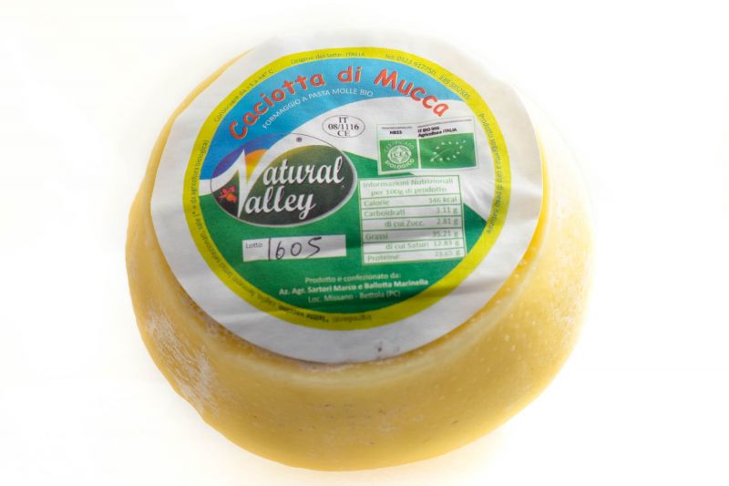 CACIOTTA DOLCE BIO DI MUCCA - NATURAL VALLEY - 980 GR CIRCA - Formaggi ...